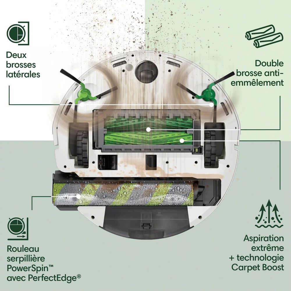 Robot Roomba® Max 705 Combo + base AutoWash™ - Noir